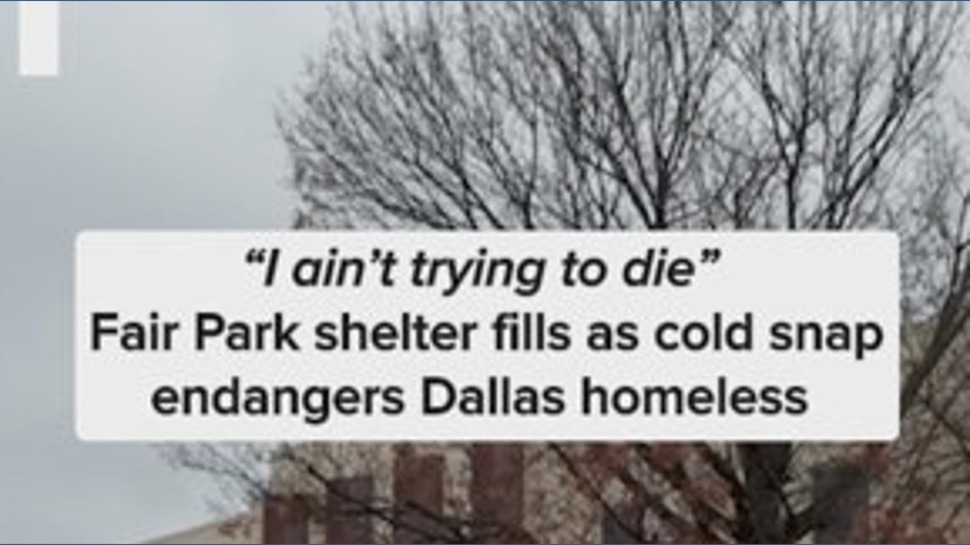 Fair Park shelter fills as cold snap endangers Dallas homeless