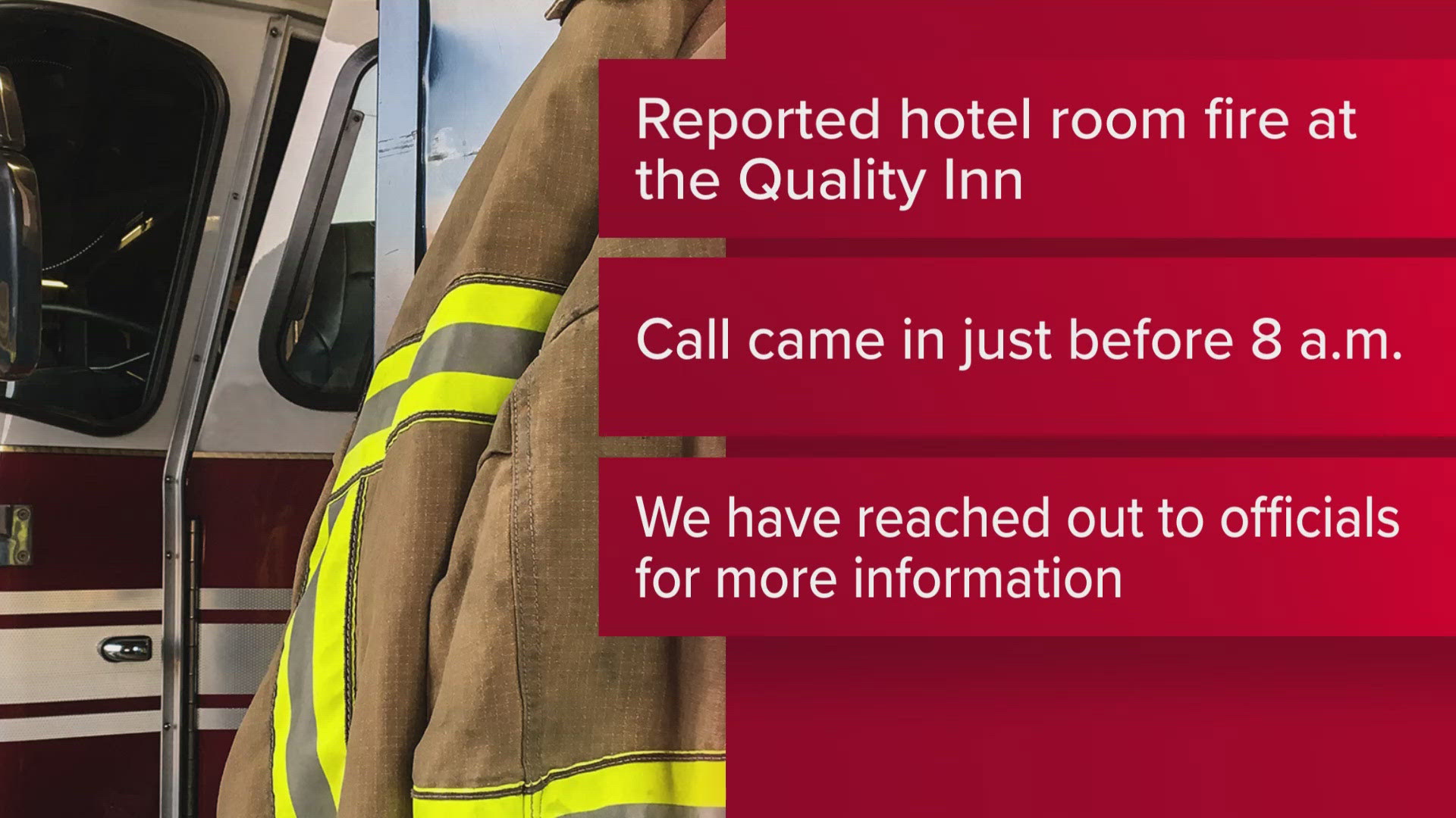 Fire at Quality Inn in Cheektowaga