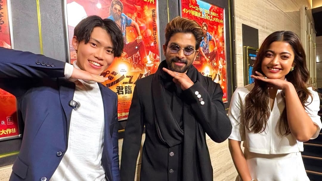 Japanese fan speaks perfect Telugu, leaves Allu Arjun and Rashmika shocked