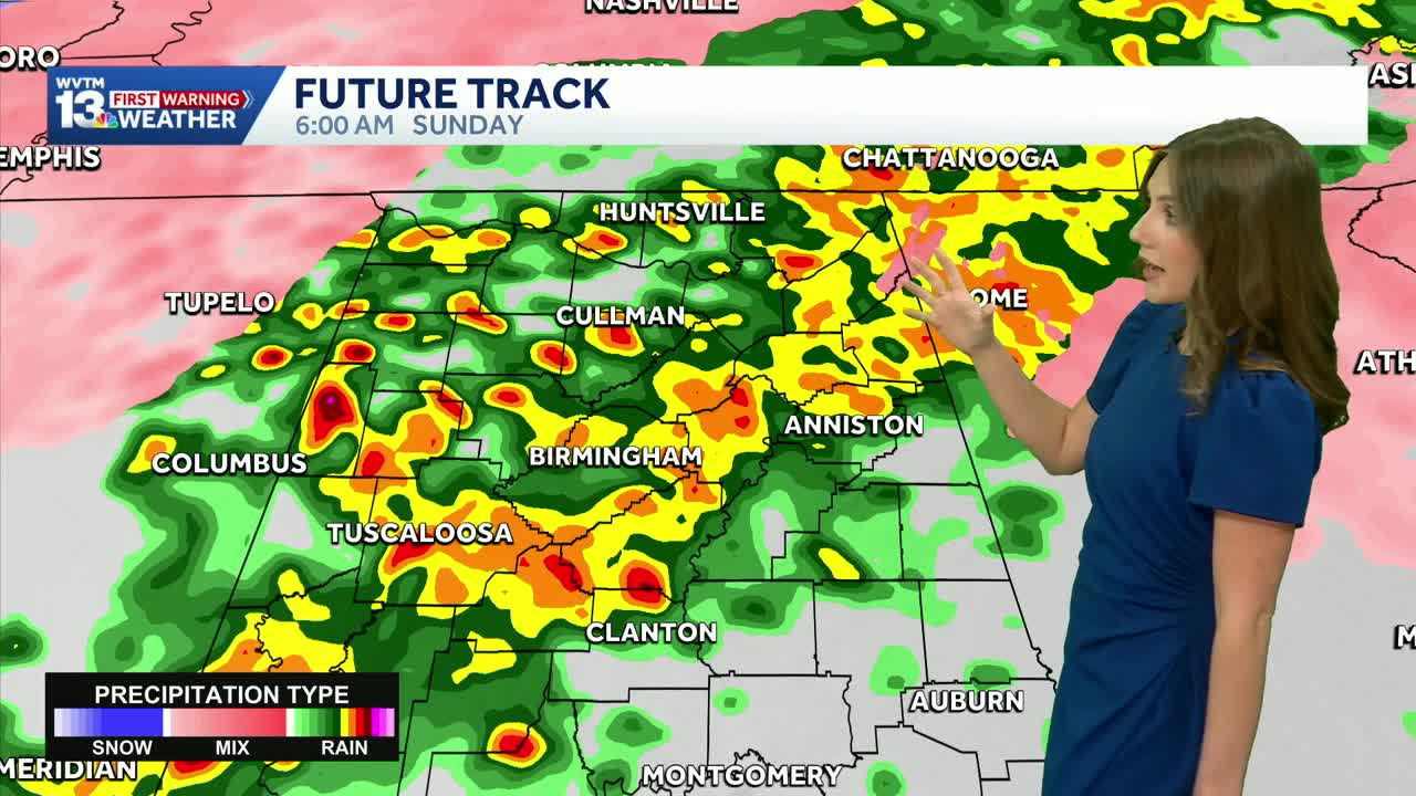 Snow, ice, and thunderstorms in Alabama's weekend forecast ahead of a ...