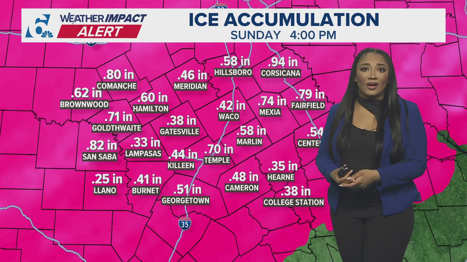 Ice accumulation builds as winter storm impacts central Texas | Weather ...
