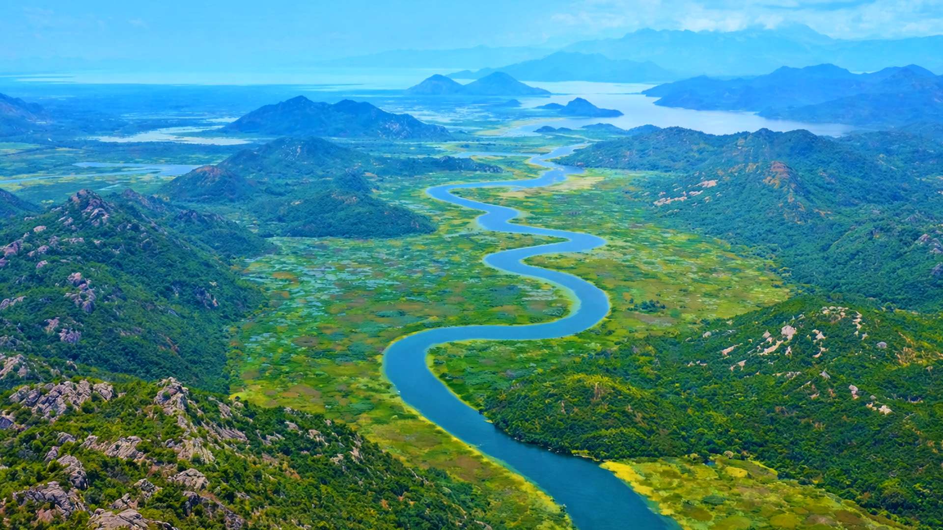The winding Amazon River landscape