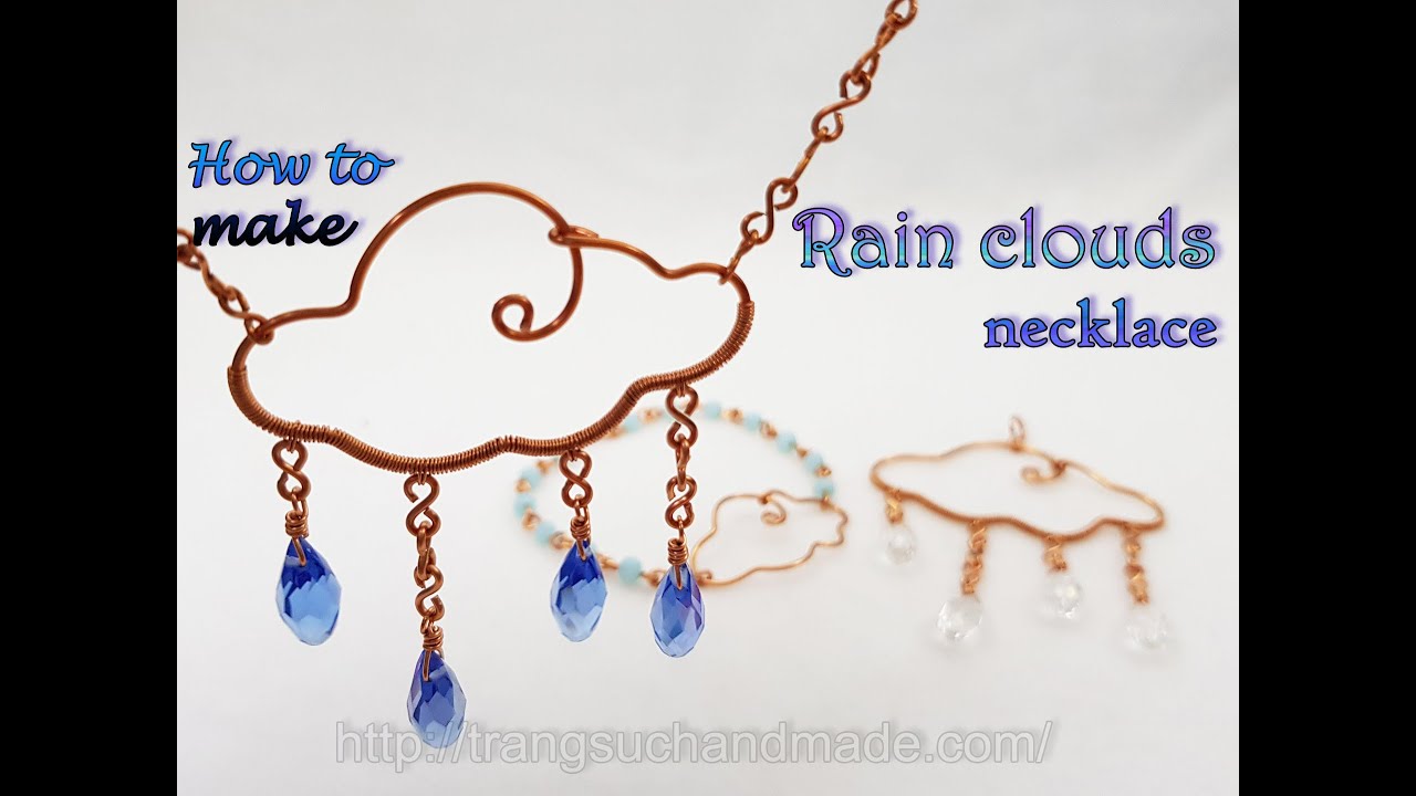 Necklaces, bracelets rain clouds - the jewelry set after the storm the ...