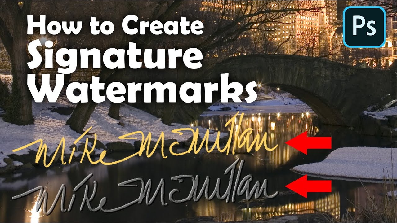 Photoshop: The best way to create a signature watermark