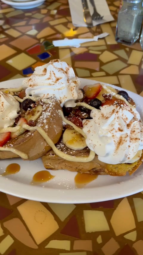 Amazing French toast at Three Bears Cafe, Heber AZ