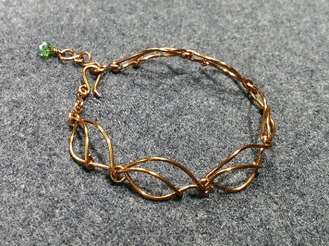 copper wire Leafs bracelet - Handmade Jewelry Ideas 165