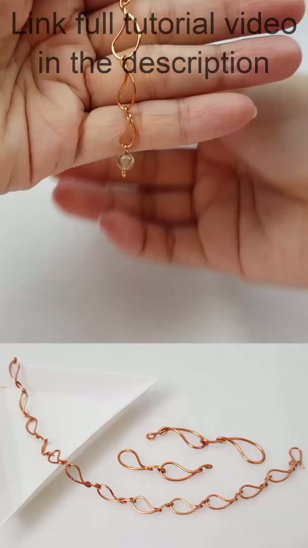 Play with wire | Water drop | Chain | Bracelet | Anklet | Necklace ...