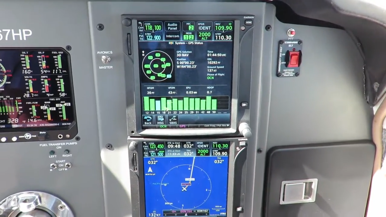Watch a solo pilot cross the equator over open ocean