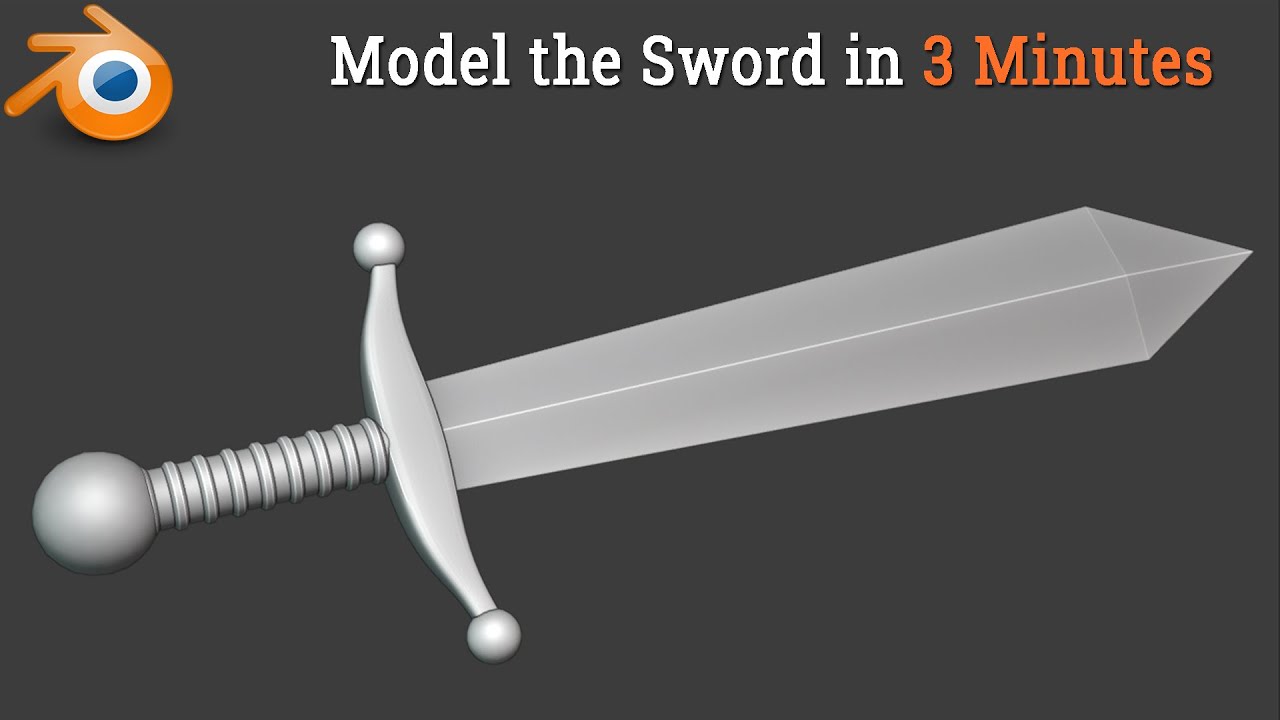Quick tutorial - model the cartoon sword in 3 minutes #oe251