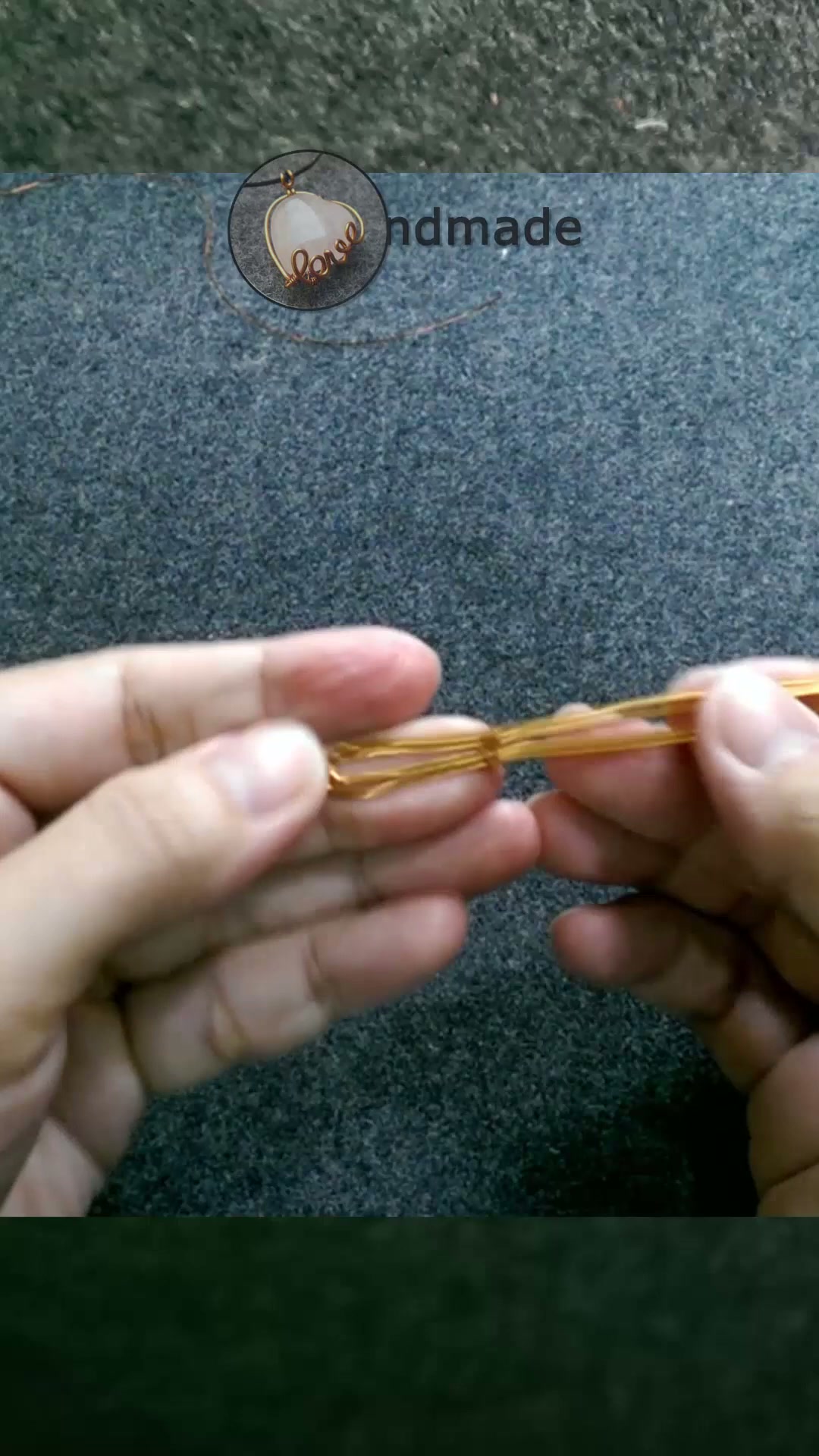 Wire wrapped spherical stone pendants | Simple cage