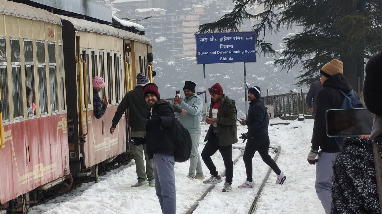 Shimla snowfall: Kalka toy train a major draw for tourists now