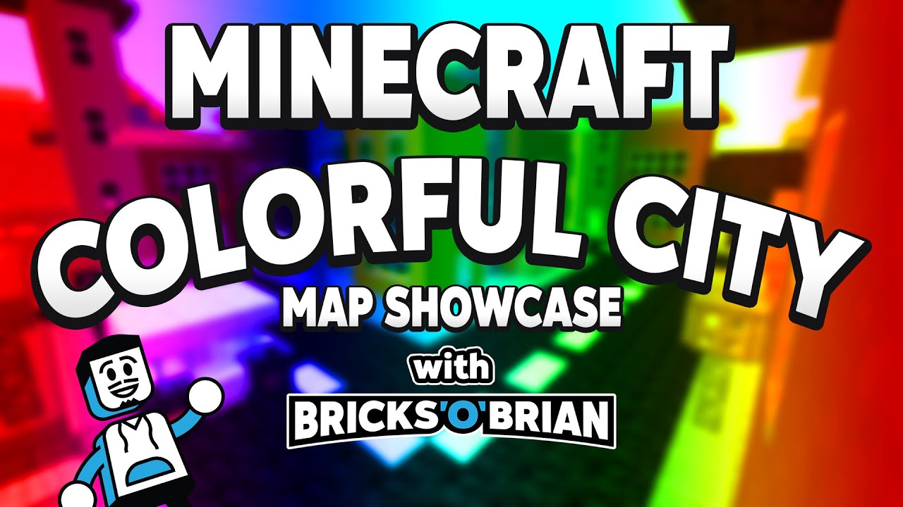 Minecraft colorful city map showcase!