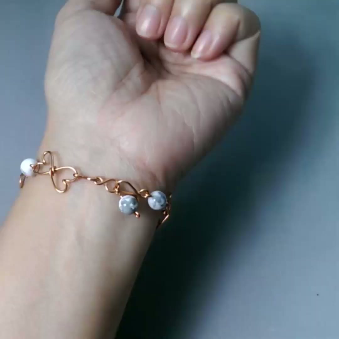 Simple double heart chain | bracelet | DIY | handmade jewelry ideas ...