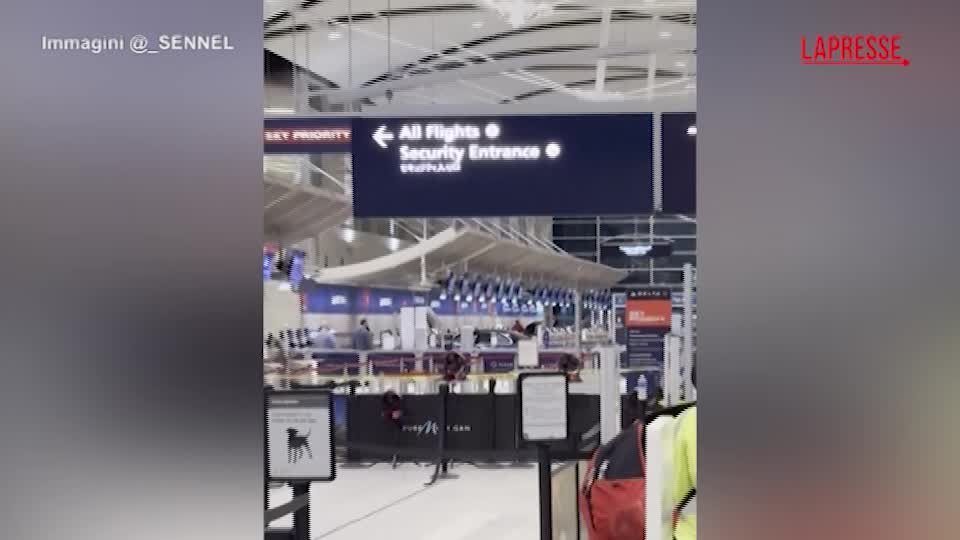 USA, auto entra in aeroporto e si schianta al check-in