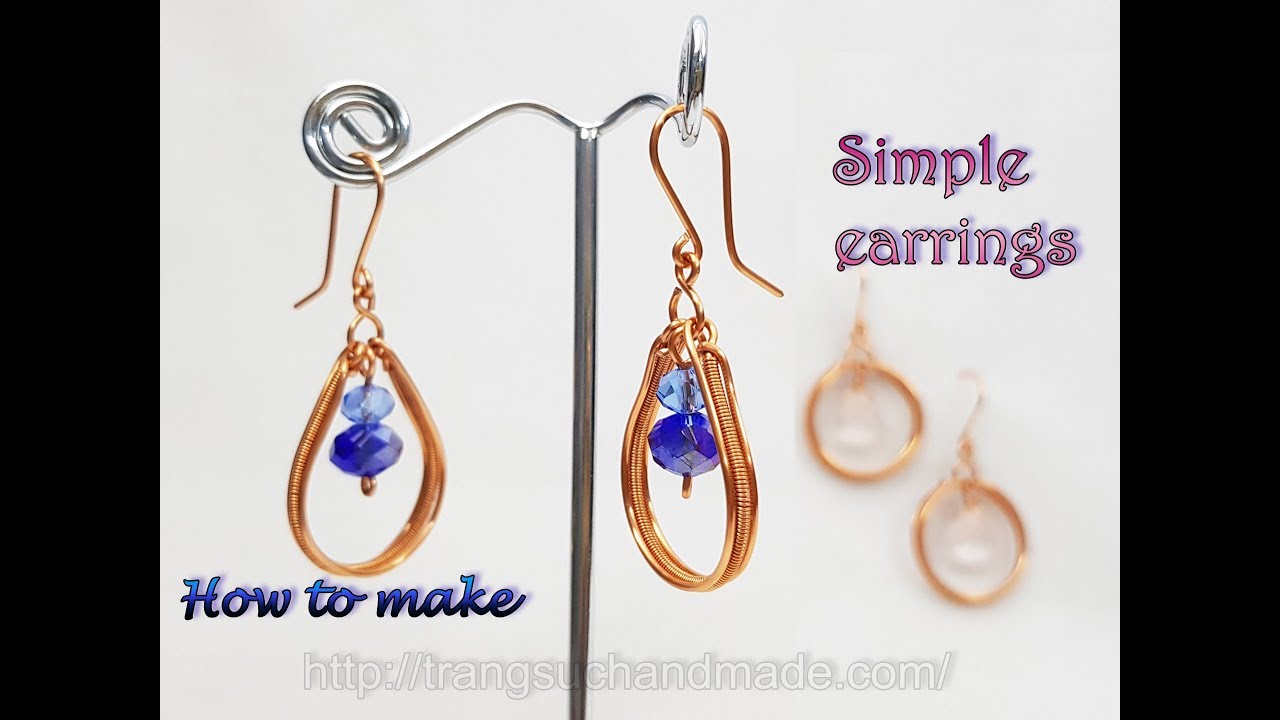 Simple earrings with stone have holes - How to make handmade jewelry ...