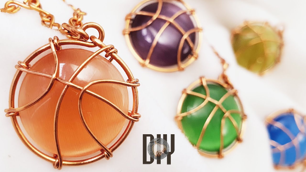 Basketball | Pendant | How to wrap stones without holes | round ...