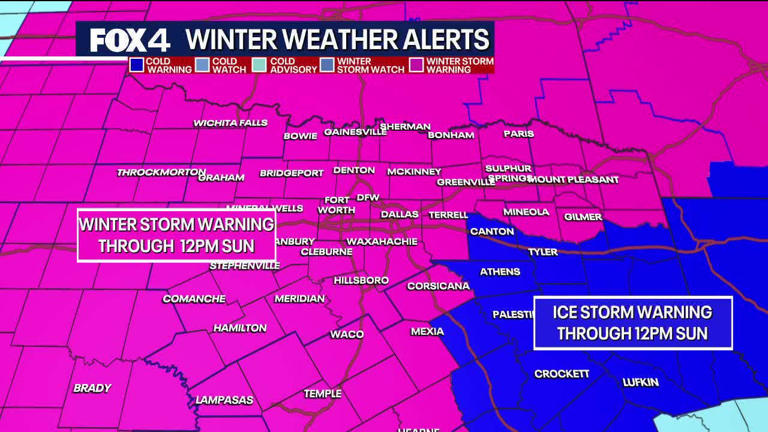 Dallas weather: Dangerous ice and sleet as winter storm hits North ...