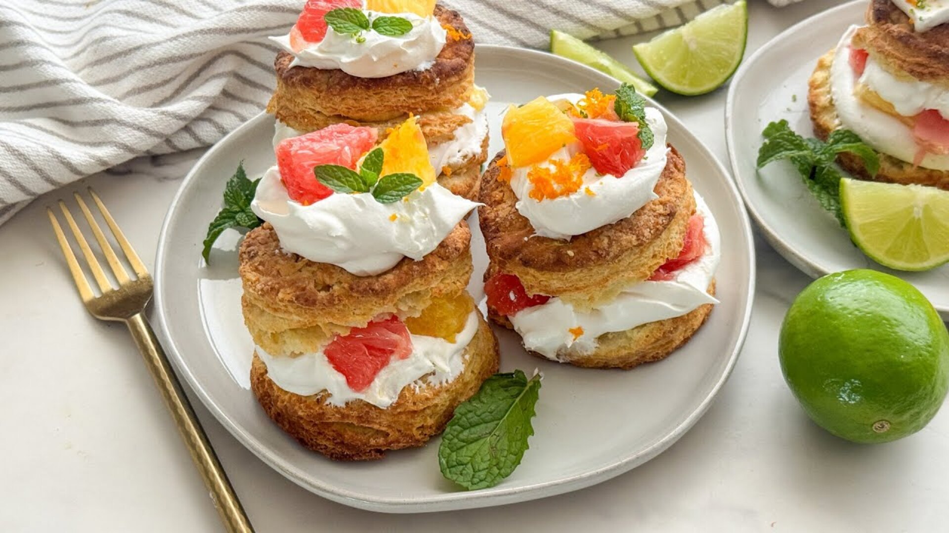 Bright and citrusy fruit shortcakes recipe