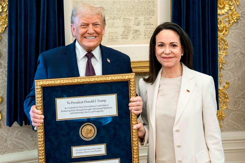 Trump's 'clueless' 5-word reply as to why he accepted Machado's Nobel ...