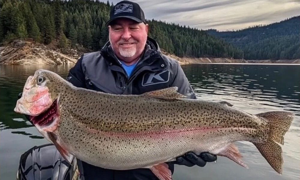 Fisherman sets state-record rainbow trout by less than half an ounce