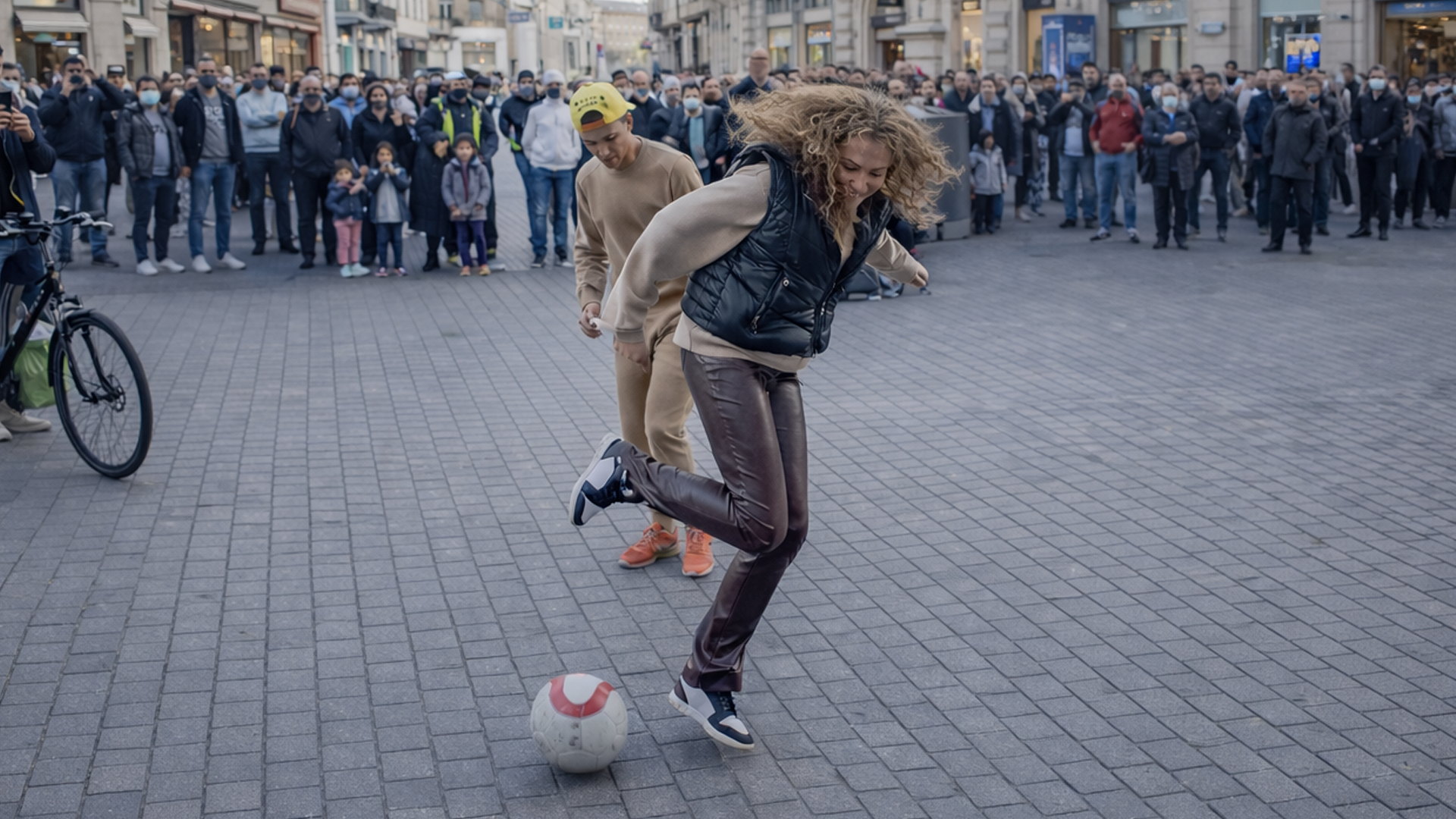 She makes football look easy
