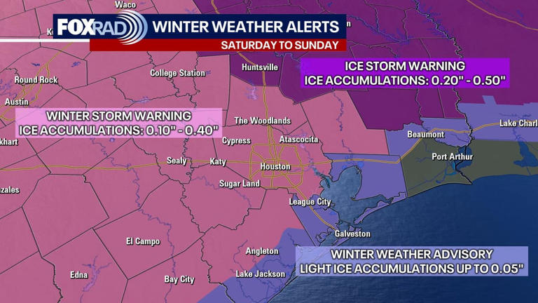 Live updates: Houston winter storm warning, Sunday forecast, icy roads ...