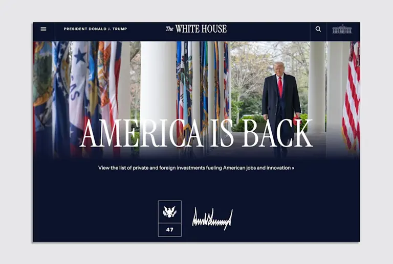 Trump turned the White House website into a personal action hero reel