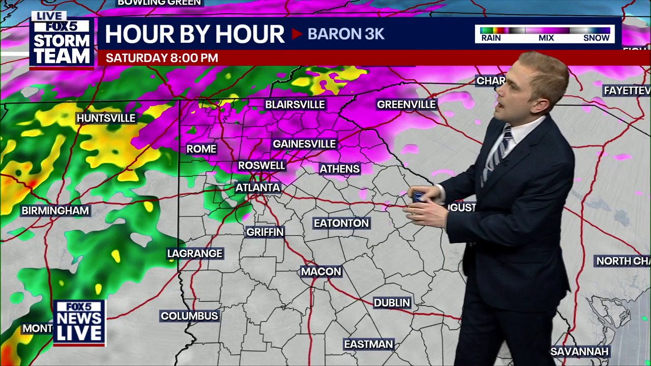 Timing when ice will arrive in Georgia | FOX 5 News