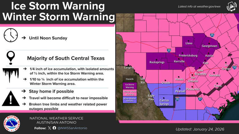 San Antonio: The freezing rain is over, but 10-degree wind chills are ...
