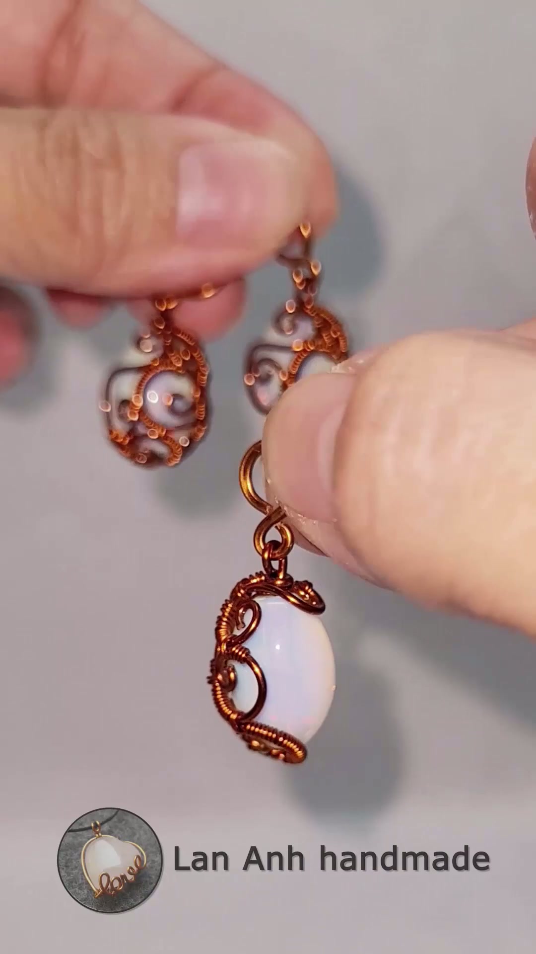 #flowers #petal #pendant #jewelry #stonenecklace @LanAnhHandmade