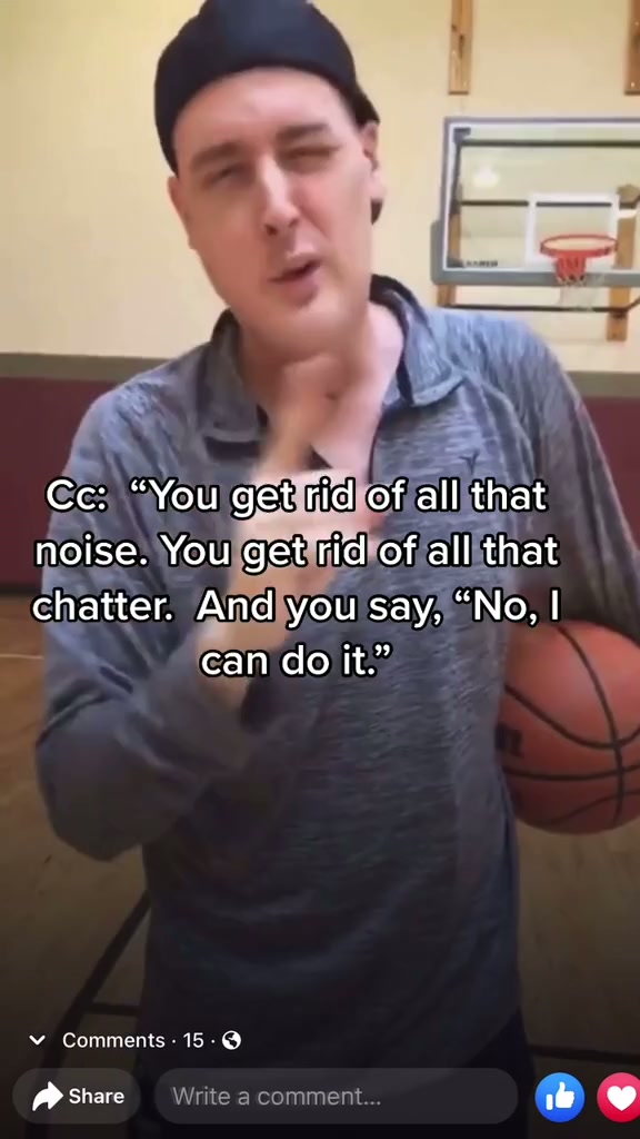 My husband’s last three pointer and a message to never give up