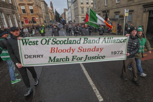 Irish Republican march to mark Bloody Sunday took place today in Glasgow