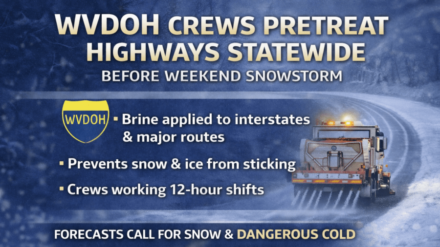 West Virginia road crews prep highways ahead of winter storm