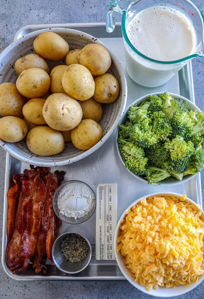 Broccoli cheddar baked potatoes