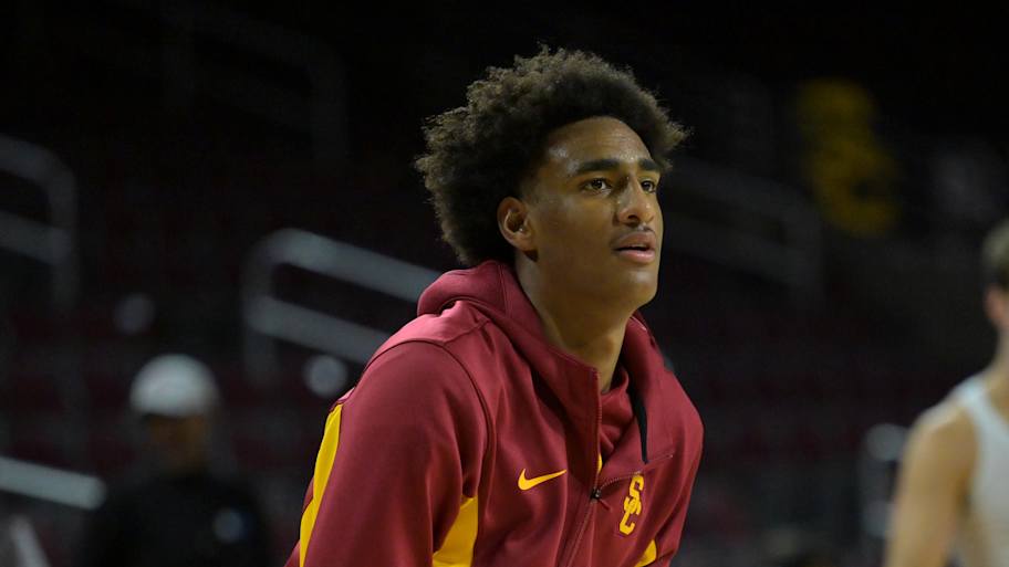 Gilbert Arenas reacts to his son Alijah Arenas making USC Trojans debut