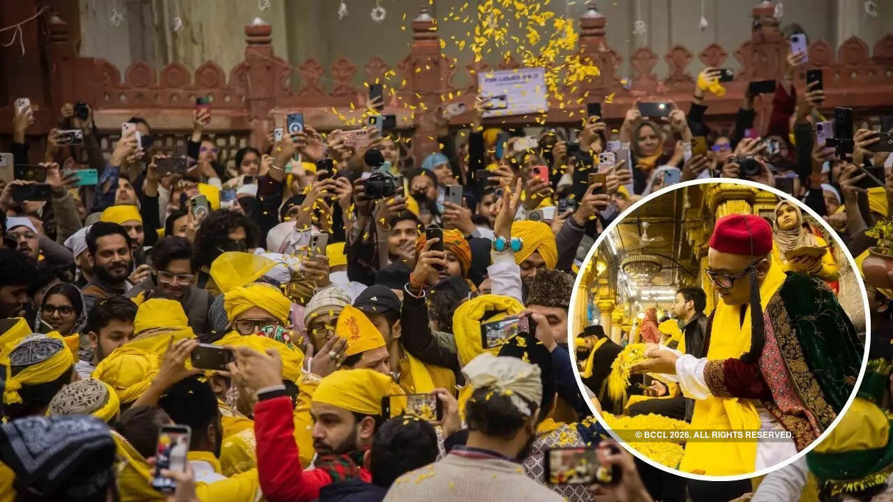 Under a canopy of yellow, Basant blossoms at Nizamuddin Dargah