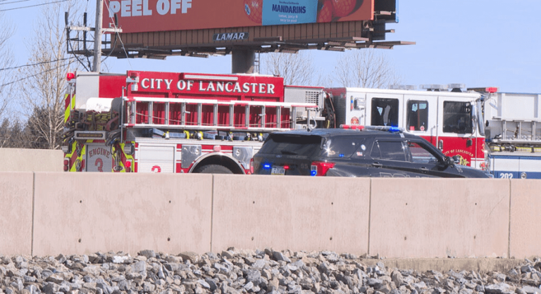 Vehicle fire disrupts traffic in Lancaster County