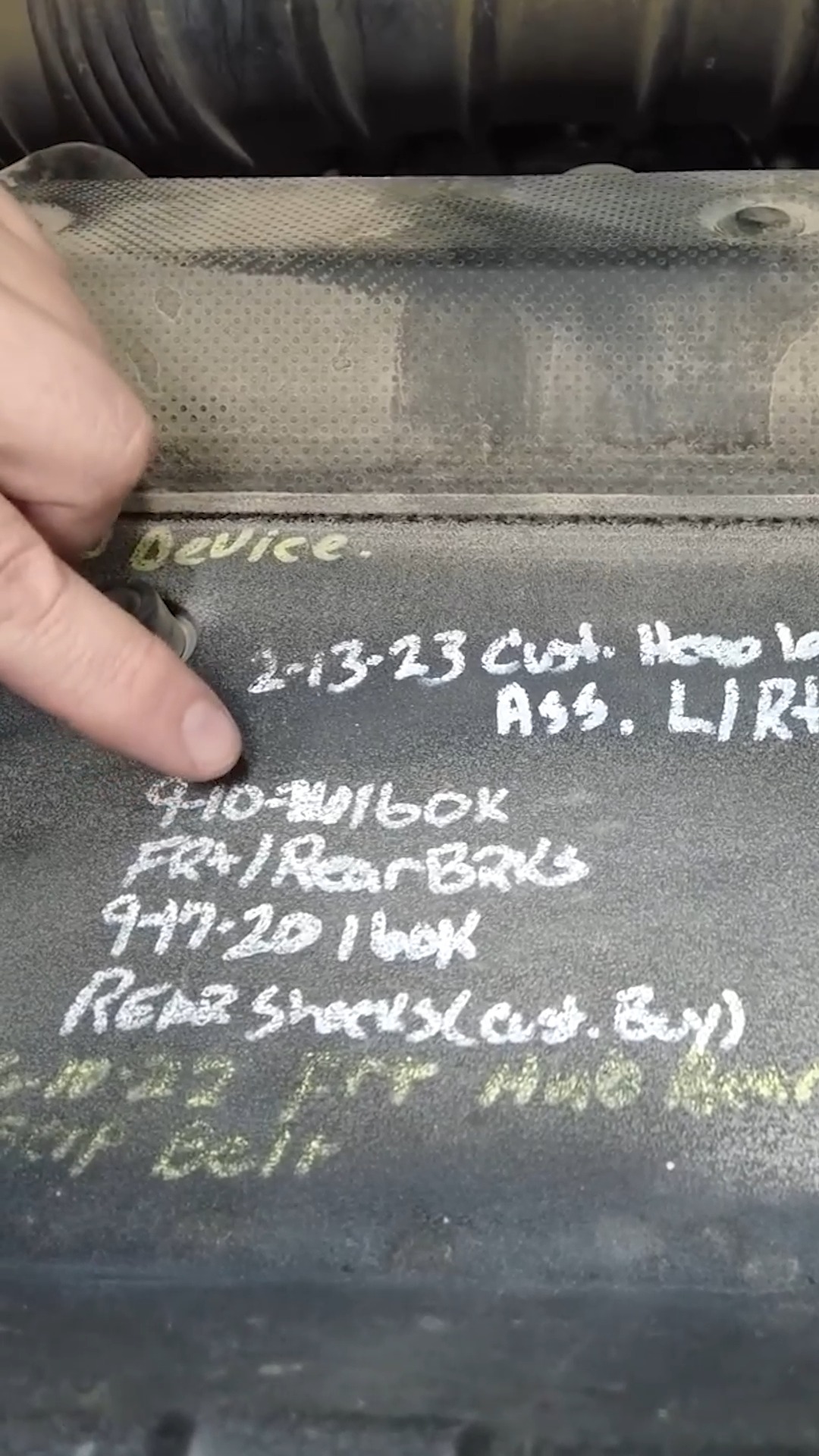 The other mechanic wrote everything down