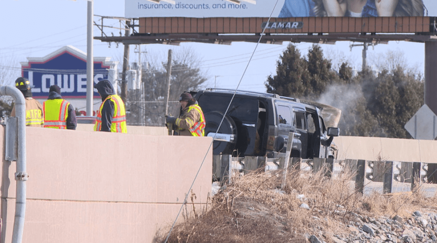 Vehicle fire disrupts traffic in Lancaster County