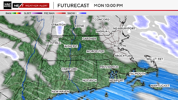 Weather timeline shows when snow is forecast to start and end in Boston ...
