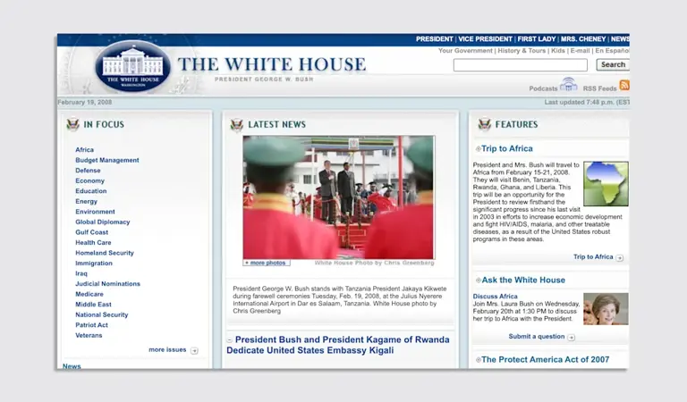 Trump turned the White House website into a personal action hero reel