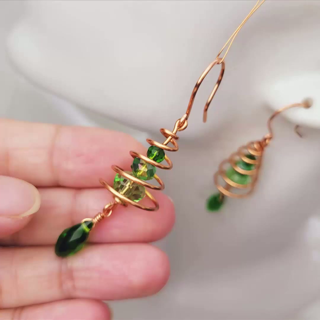 Christmas tree | Noel | earrings | crystal | stone have hole ...