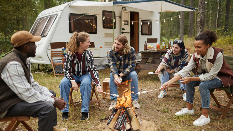 The clever DIY way to protect power cables while camping