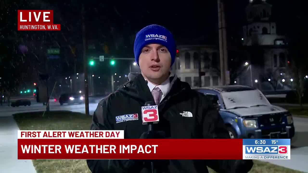 WSAZ meteorologists brace the elements in Huntington