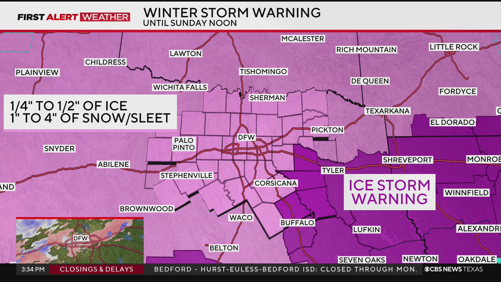 Ice, sleet and snow blanket North Texas as dangerous cold tightens grip