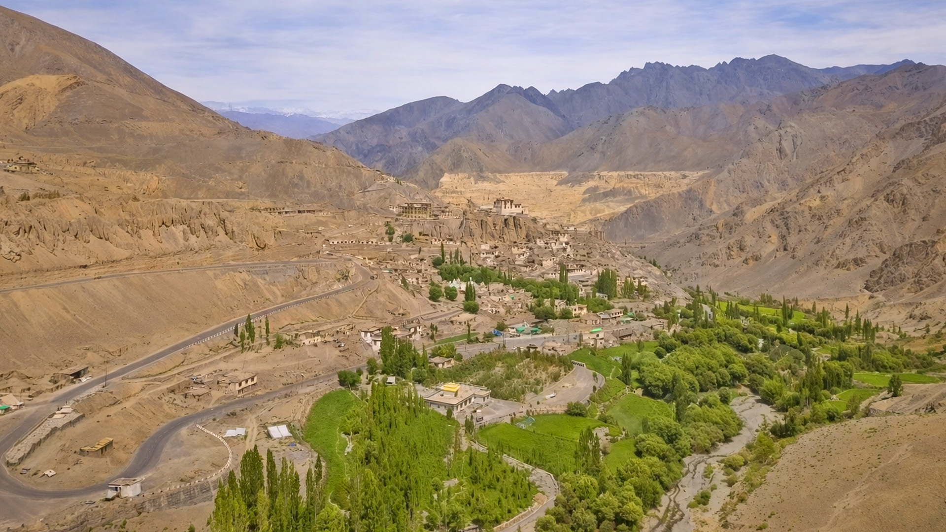Lamayuru village surrounded by mountains