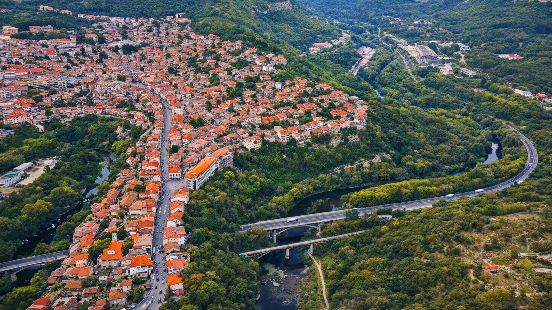 Old town landscape of Veliko Tarnovo
