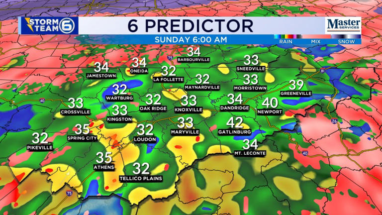 Knoxville weather: Ice and snow impacting the area Saturday into Sunday