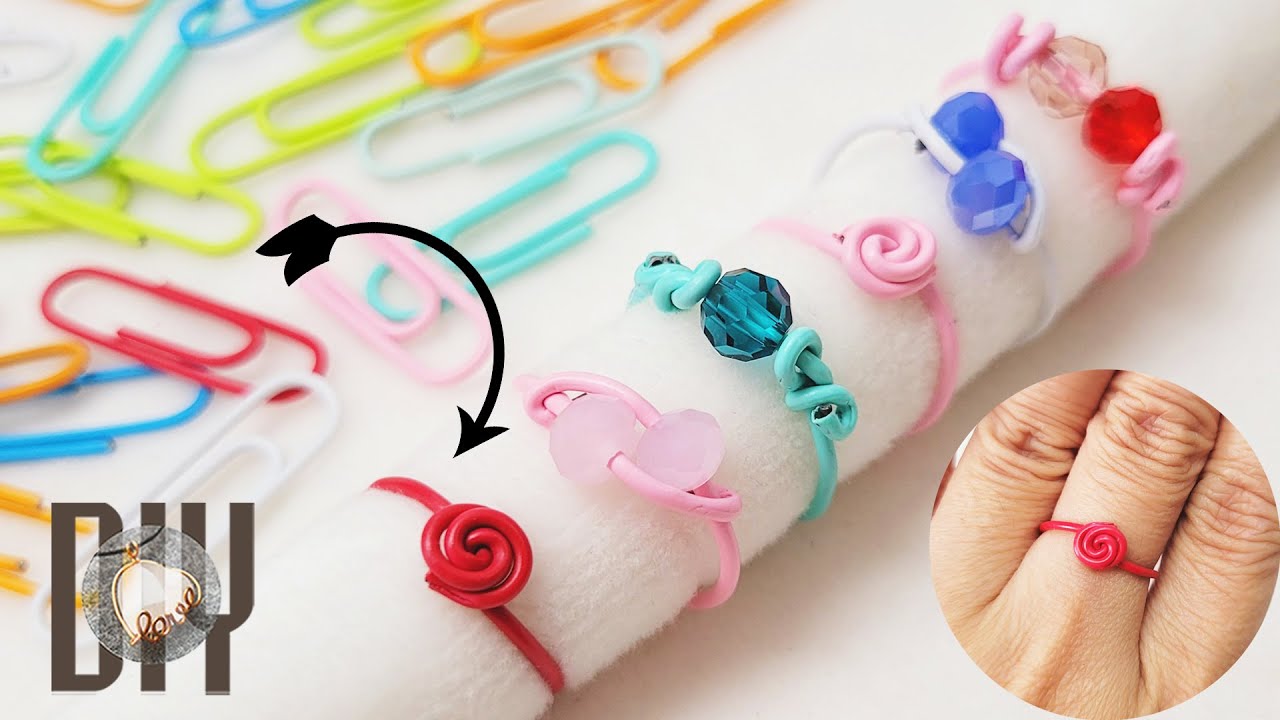 Try making 3 simple rings from colorful paper clips | Advantages and ...
