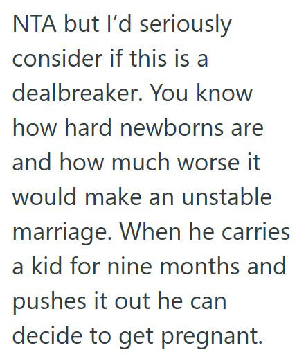 New mom decided she doesn’t want the two more children they had planned ...